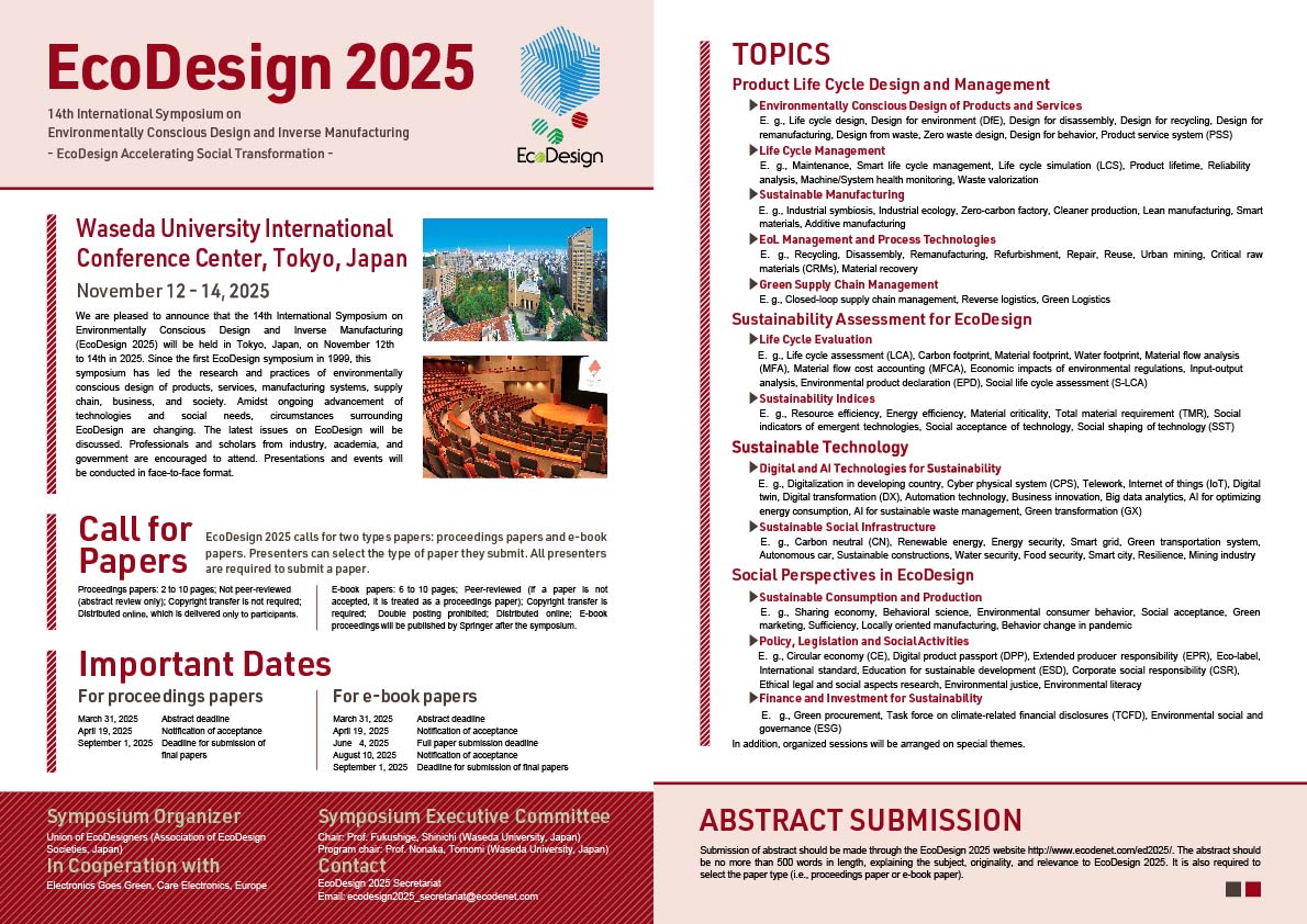 Going Green – EcoDesign2025 – EcoDesign Accelerating Social Transformation. The purpose of ...